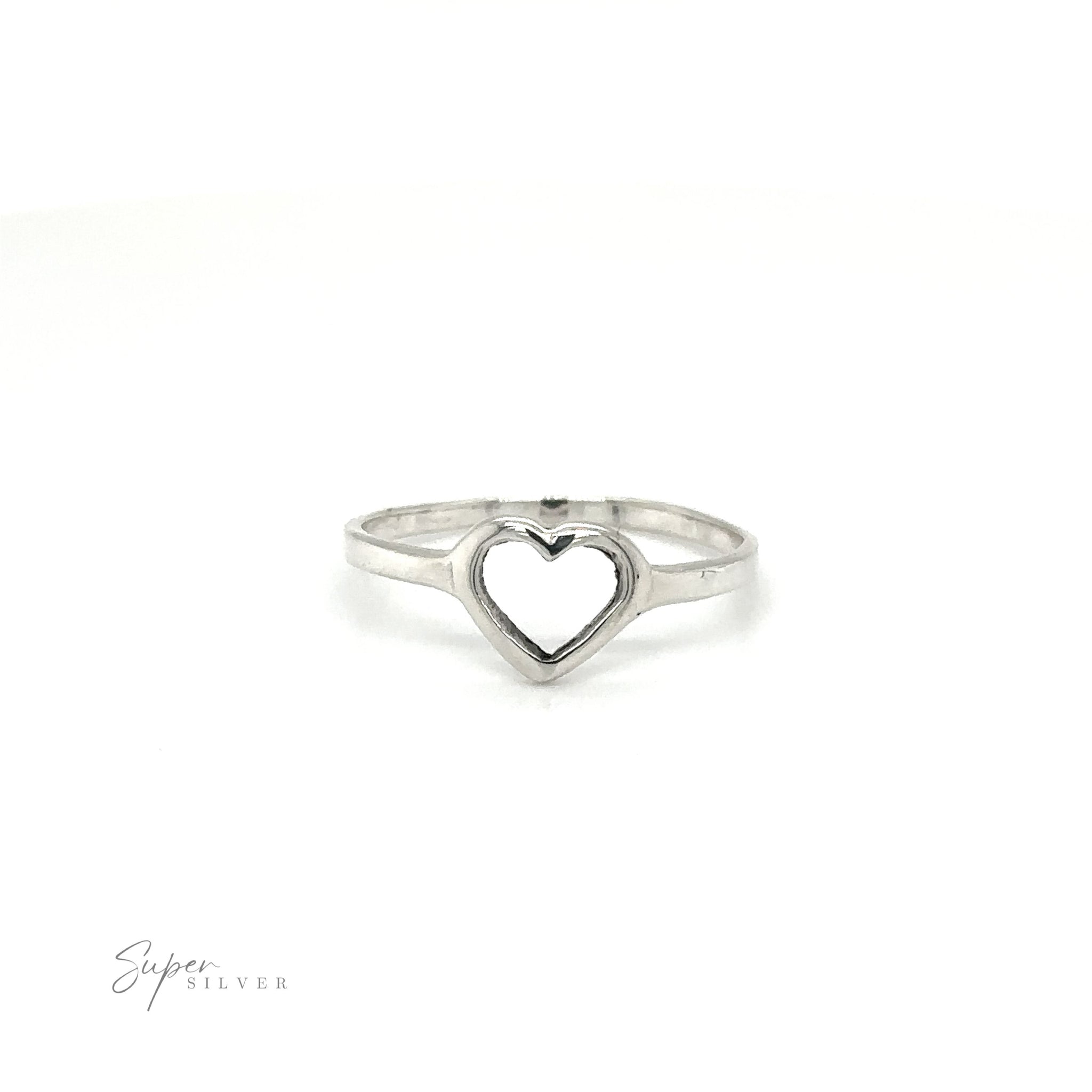 Delicate Heart Outline Ring