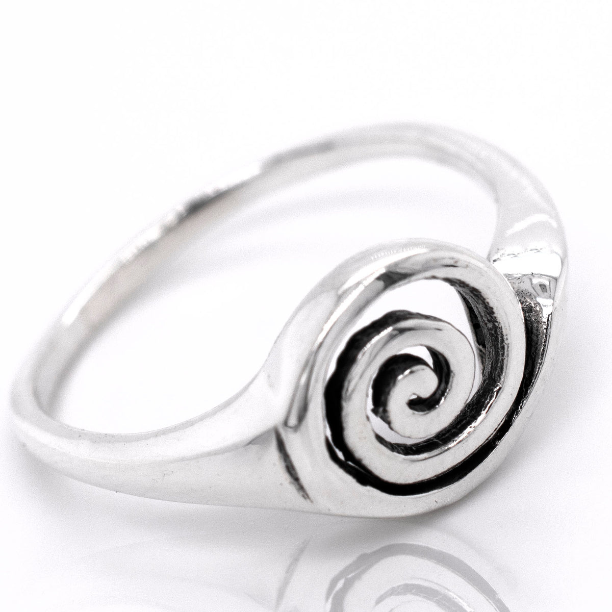 spiral ring silver